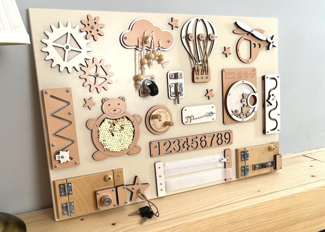 Busy Board for Toddler , Developing Board for Toddler Gift, Montessori ...