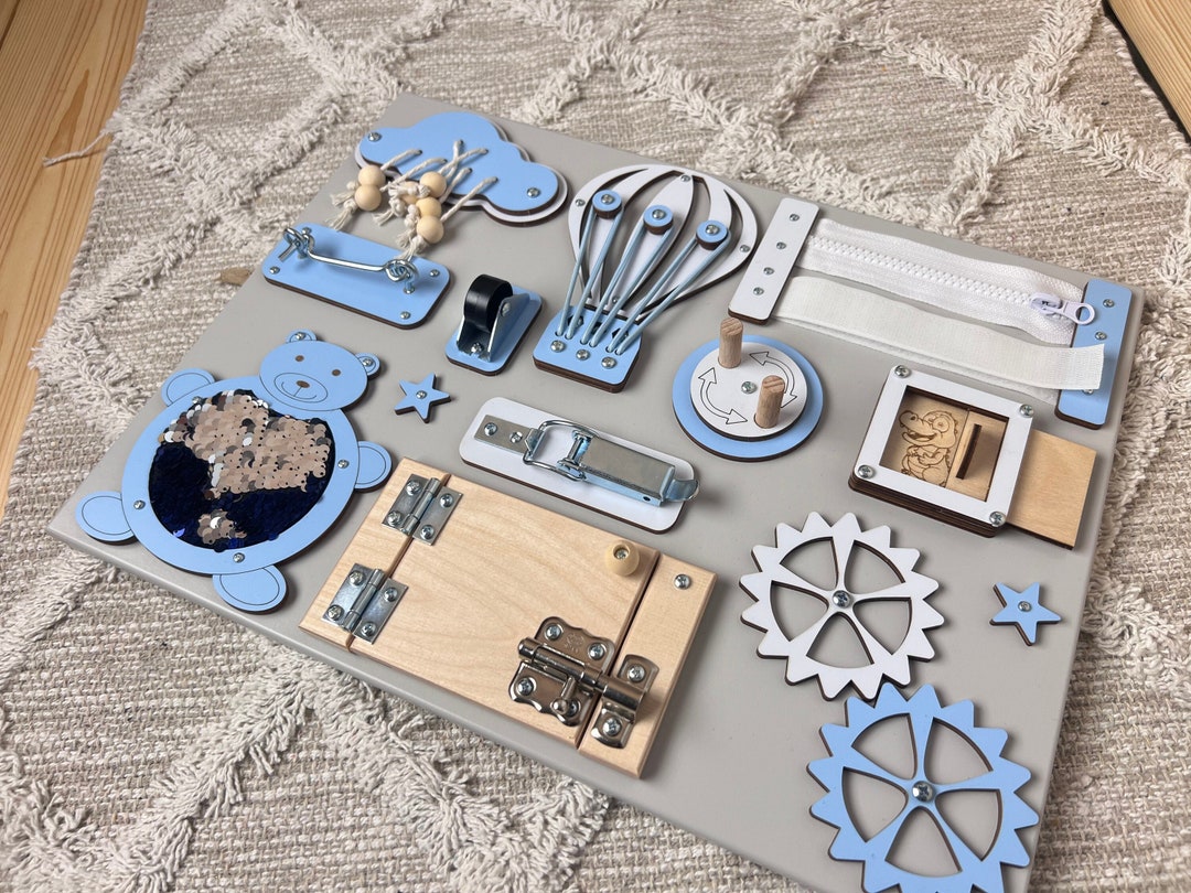 BUSY BOARD for Baby Boy, Activity Busy Board for 1 2 3 4 Year Old ...