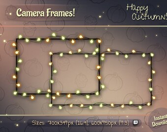 Webcam Overlay / Webcam Frame Autumn Webcam Frame / Cute Custom Twitch ...