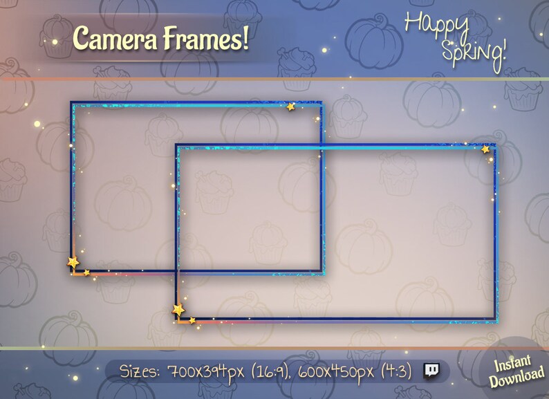 Webcam Overlay / Webcam Frame - Winter Webcam Frame / Cute Custom ...
