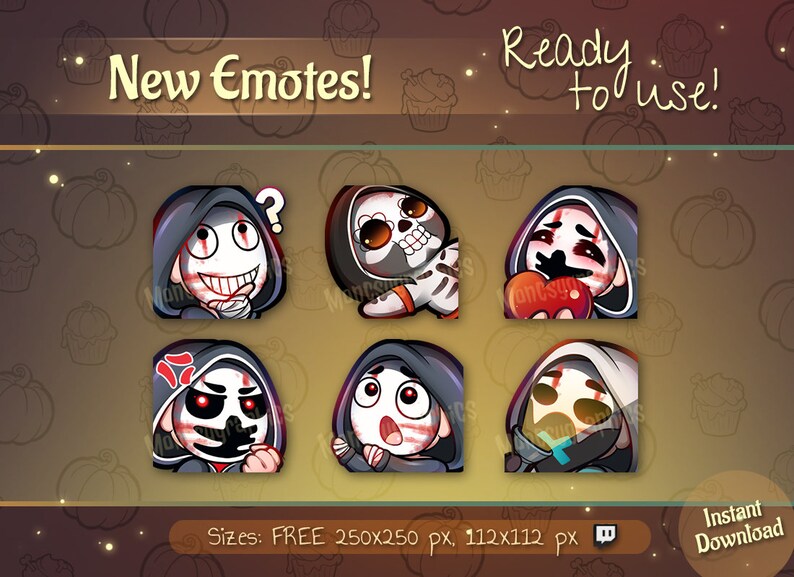 Cute DBD Inspired Legion Twitch Emote / Dead by Daylight Inspired ...