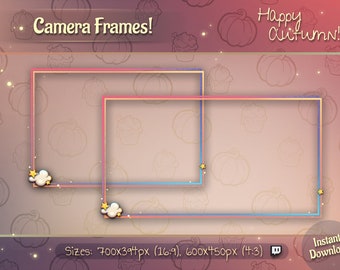 Webcam Overlay / Webcam Frame Autumn Webcam Frame / Cute Custom Twitch ...