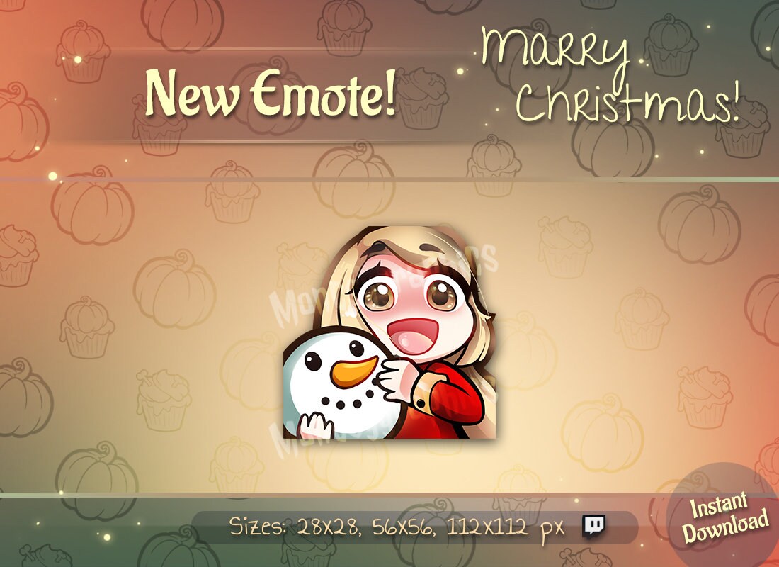 Twitch Christmas Snowman Hug Emote / Christmas Emote for Streamers ...