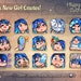 Twitch Emotes // Cute Blue Hair Emotes Hair Girl Chibi Emotes for ...