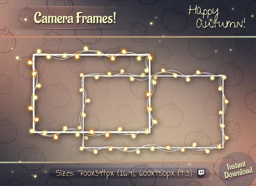 Webcam Overlay / Webcam Frame - Christmas Webcam Frame / Cute Custom ...