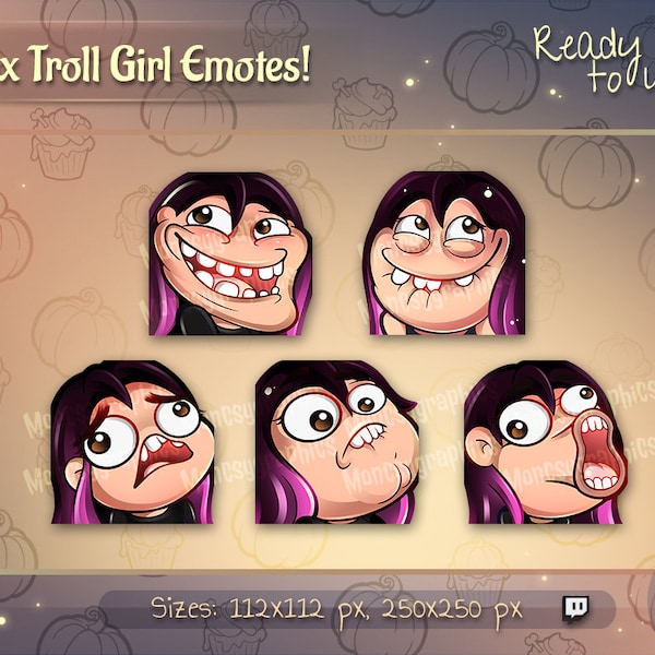 Troll Emotes Girl - Etsy Australia