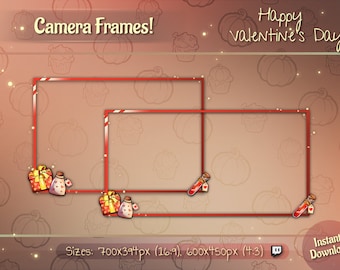 Webcam Overlay / Webcam Frame Autumn Webcam Frame / Cute Custom Twitch ...