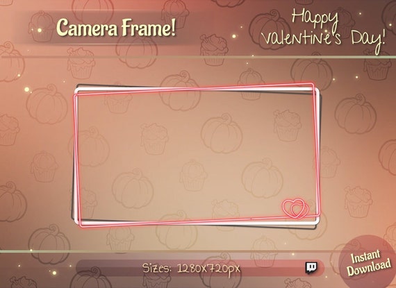 Animated Webcam Overlay / Webcam Frame Valentine's Day | Etsy