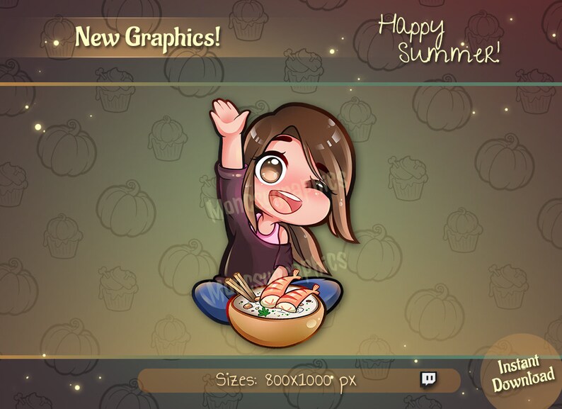 Cute Chibi Graphics / Transparent Background PNG / Tshirt - Etsy