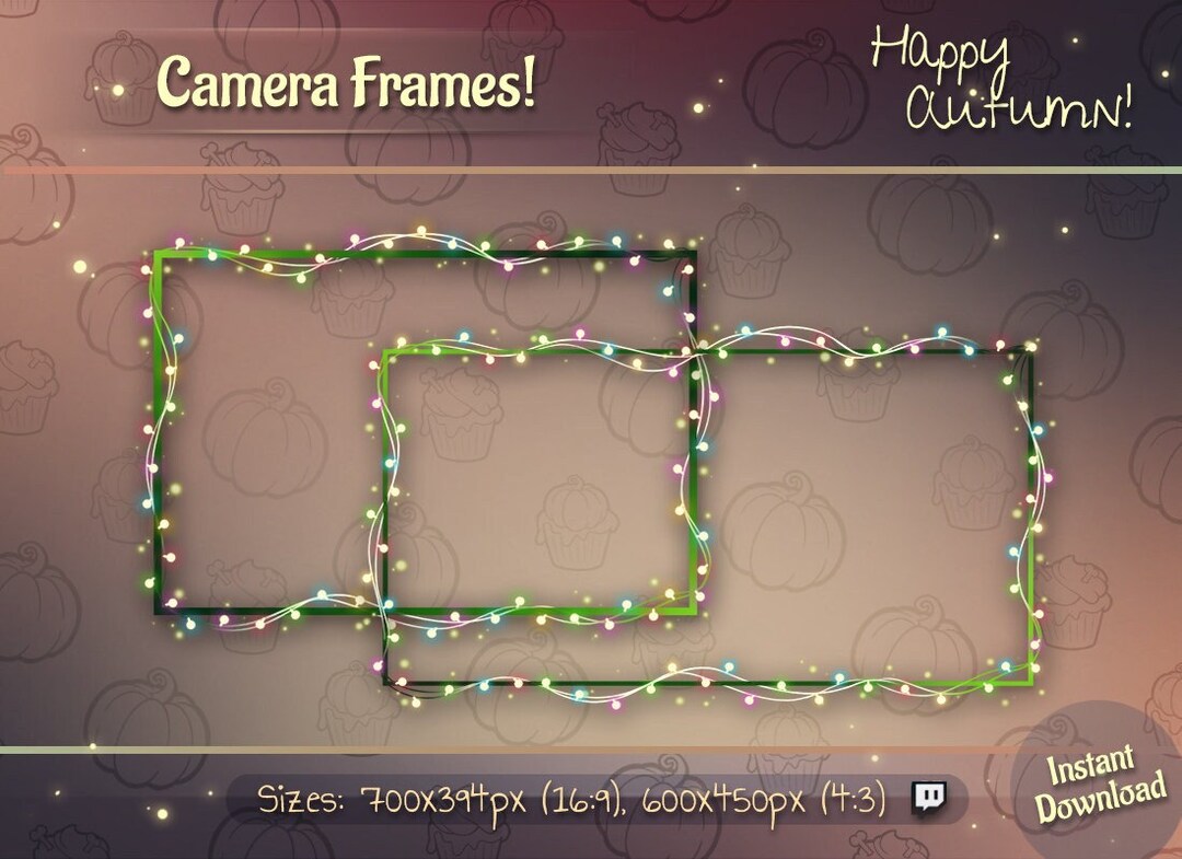 Webcam Overlay / Webcam Frame Christmas Webcam Frame / Cute Custom ...