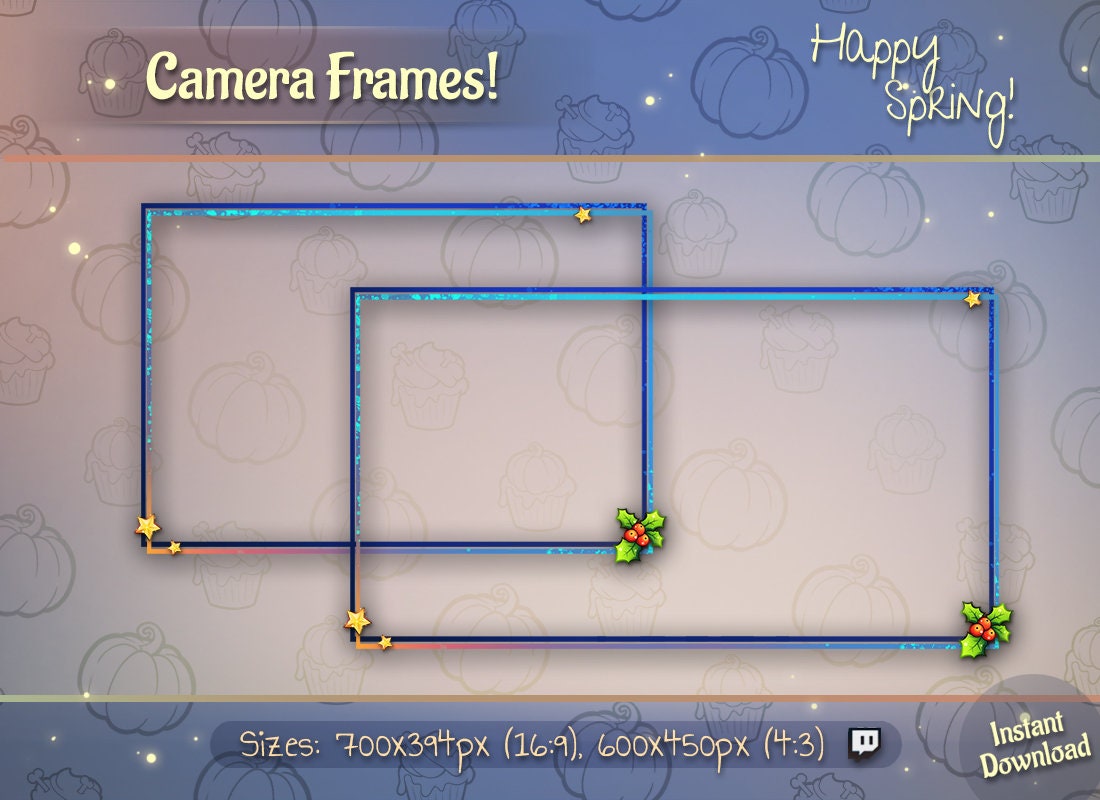 Webcam Overlay / Webcam Frame Winter Webcam Frame / Cute Custom ...