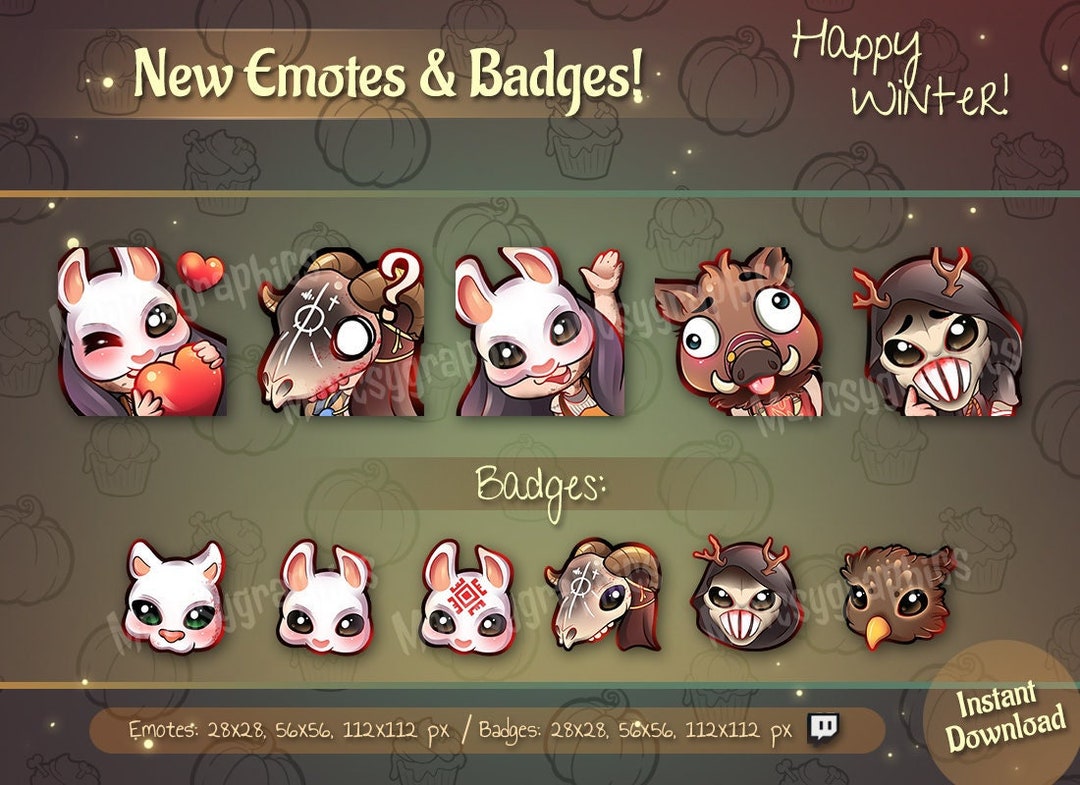 Huntress Inspired Emotes & Badges / Dead by Daylight Inspired Emotes ...
