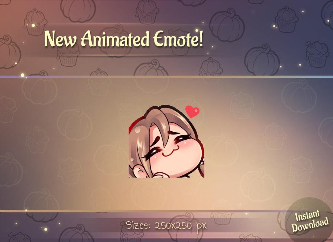 Cute Animated Love Emote / Twitch Animated Emote / Love Girl Emote - Etsy