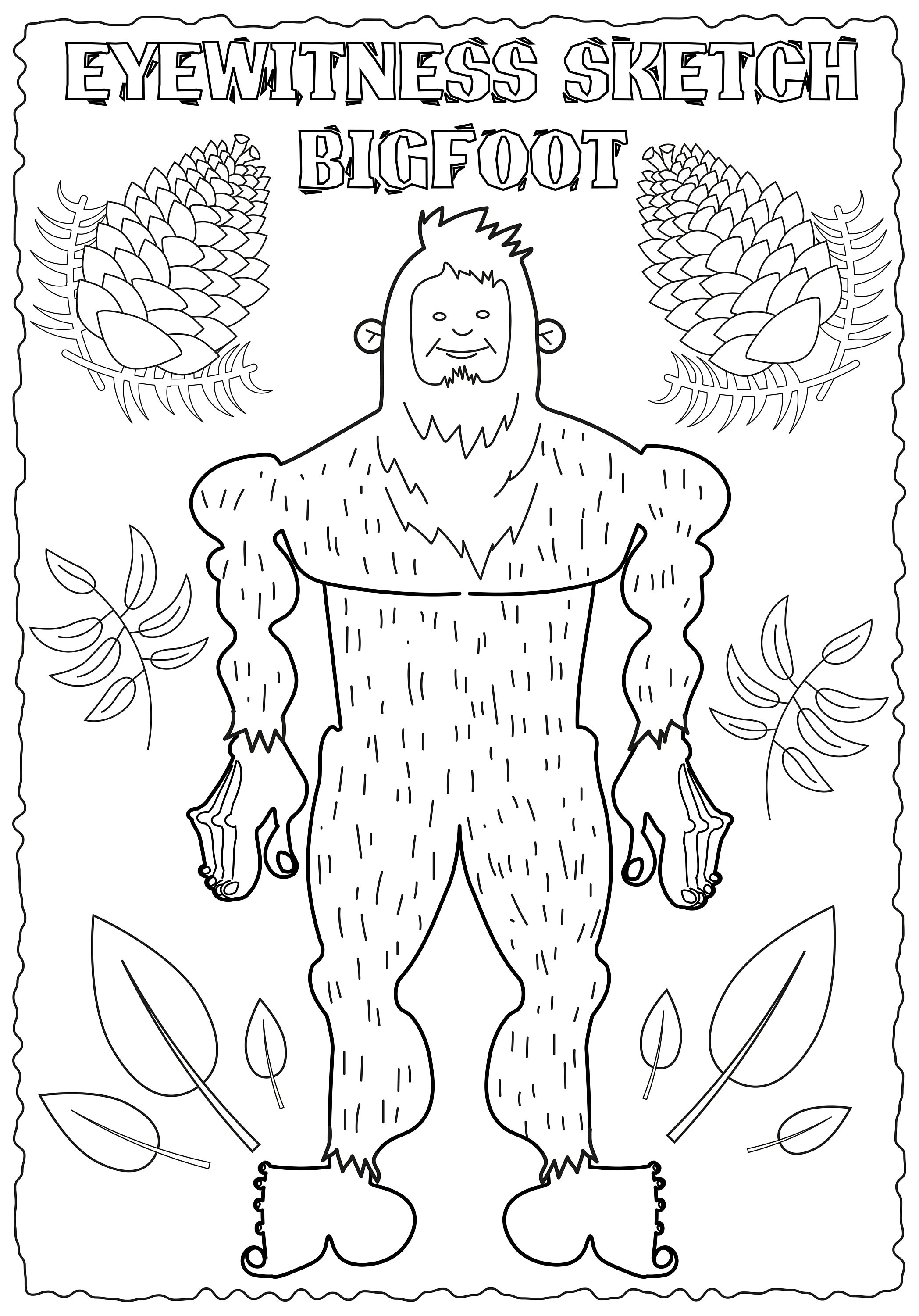Cryptid Coloring Pages Sketch Coloring Page