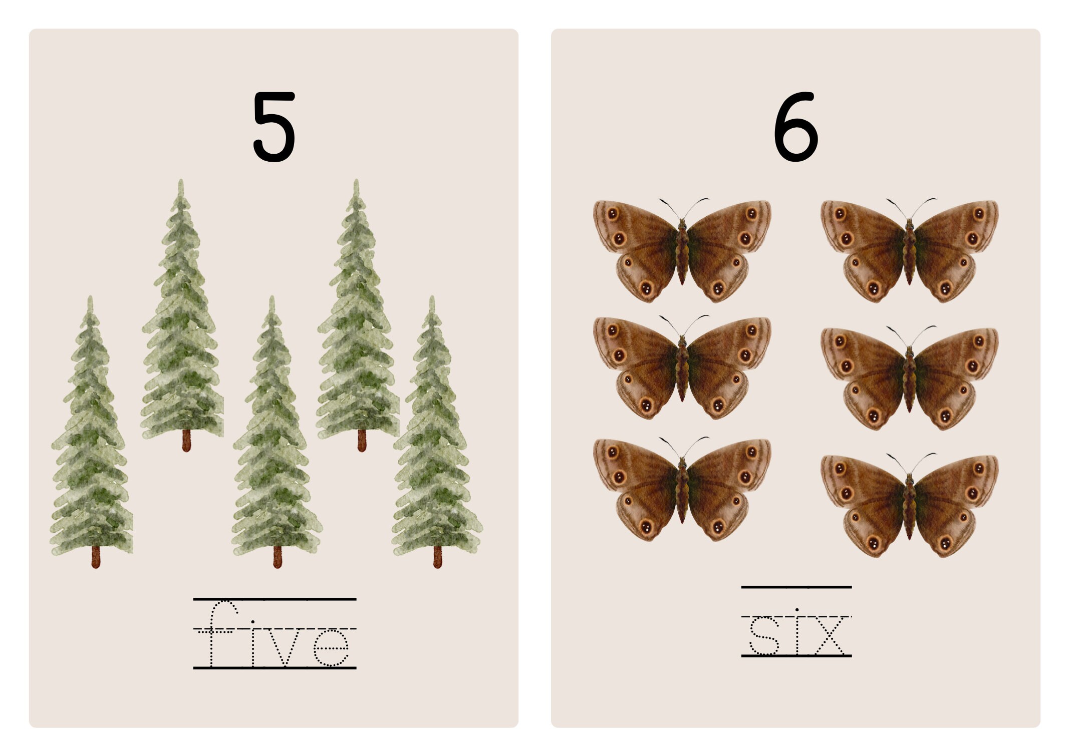 Nature Numbers 1-10 Reggio Emilia Inspired - Etsy