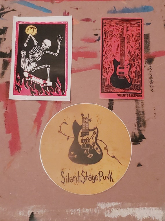 Silentstagepunk Punk Sticker Pack of Three Vinyl Stickers - Etsy