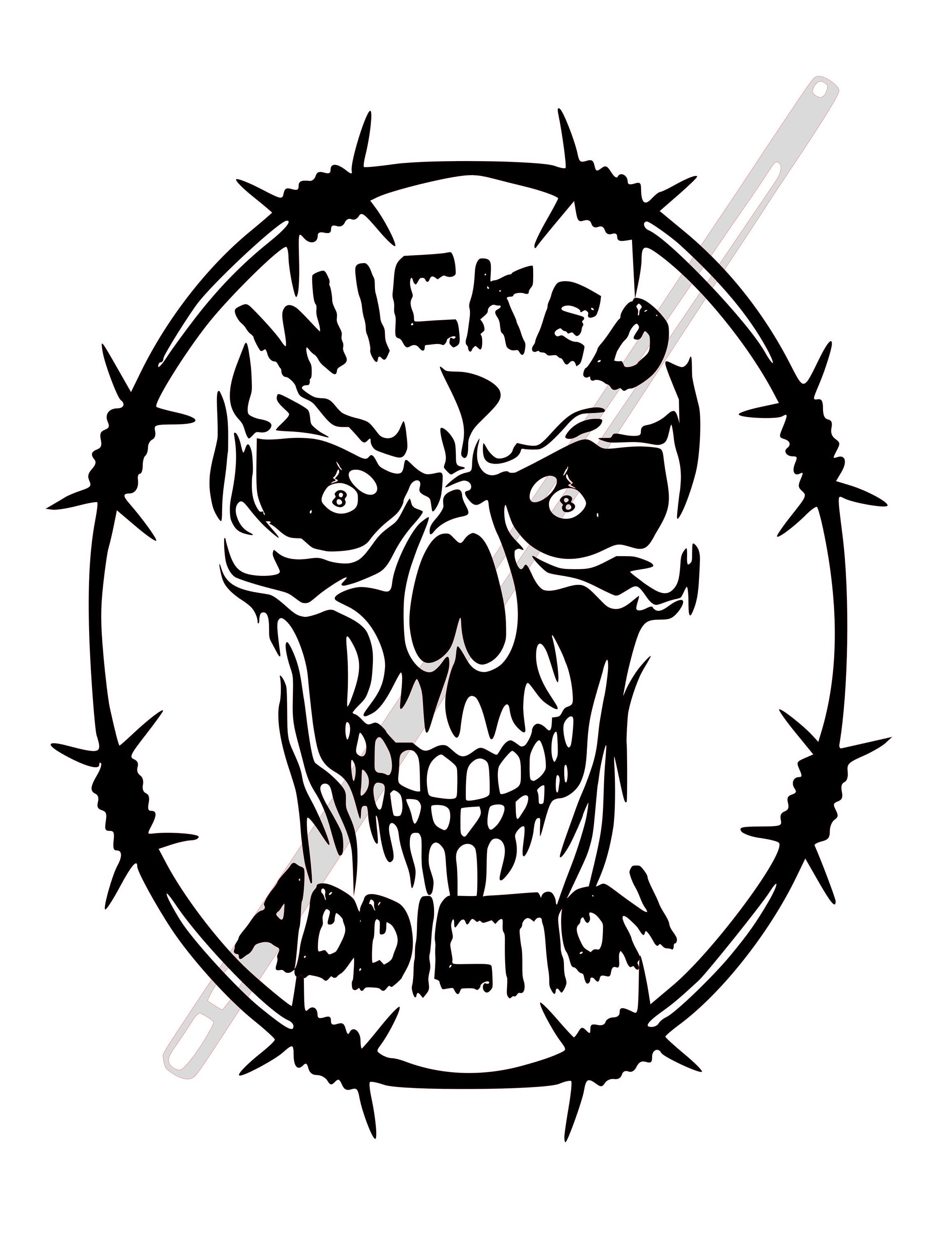 Wicked Addiction Pool/8 Ball Billiards Printable File - Etsy