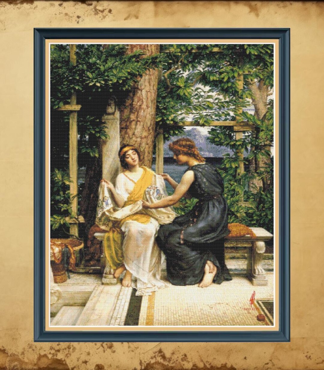 Cross Stitch Pattern: Helena and Hermia - Shakespeare Artwork Design - Etsy