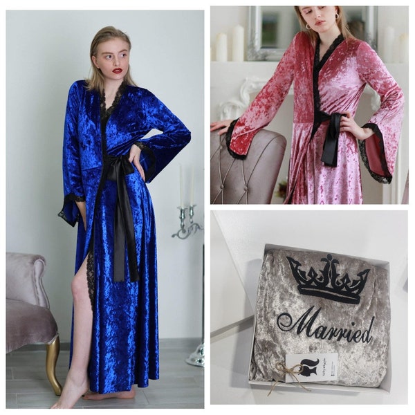 Silk Velvet Robe - Etsy