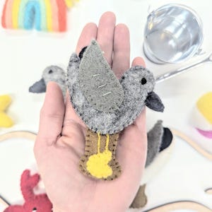 Felt Seagull Birds Male Female / Needle Felted Seagulls Pretend Play ...
