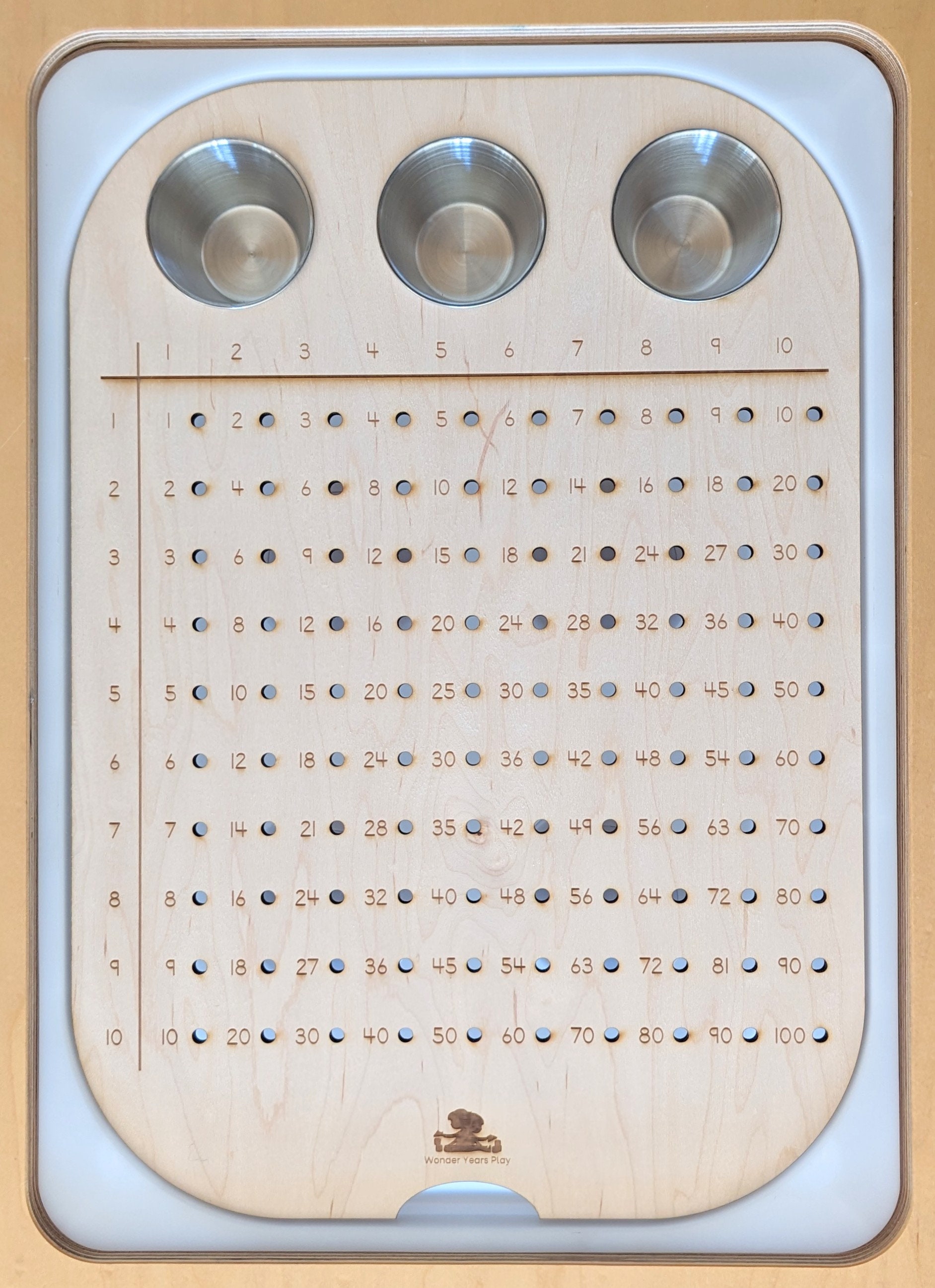 Flisat Multiplication Table Pegboard / Math Number Chart ...