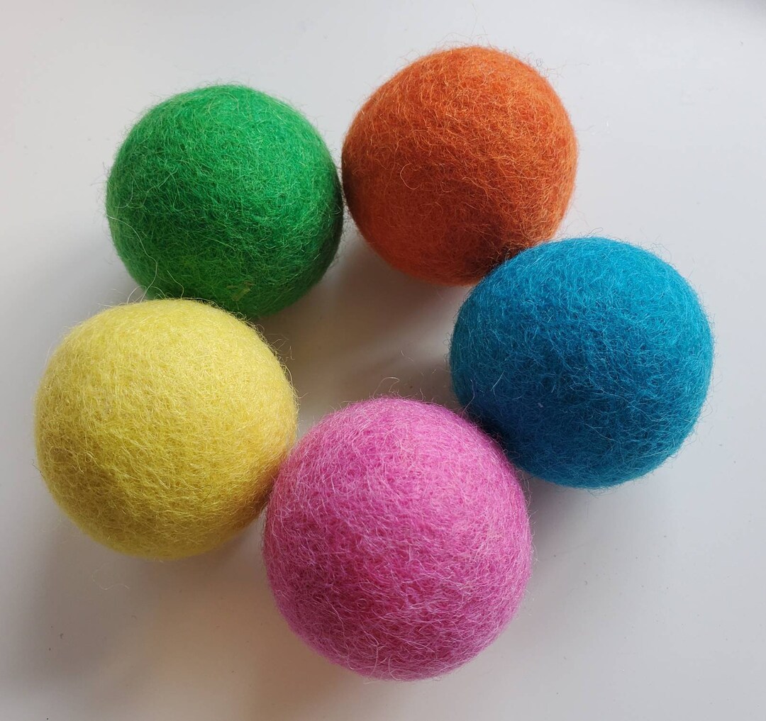 Felt Balls Large / Large Pom Poms / Big Wool Balls / Montessori Balls ...