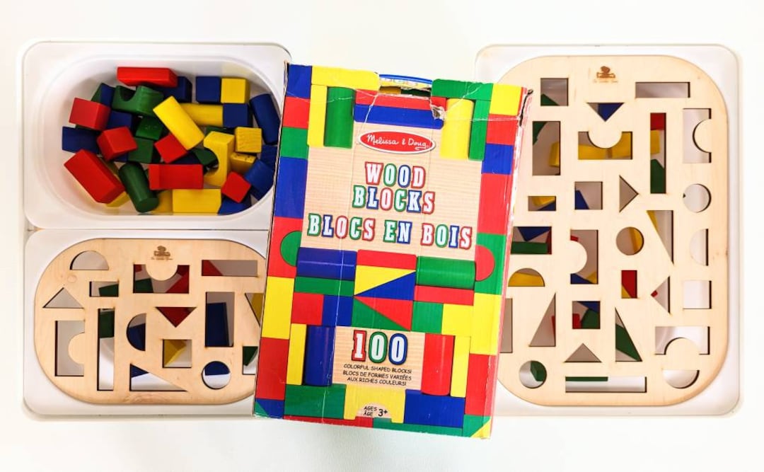 Building Blocks Flisat Insert / Sensory Bin Shape Sorter Lid / Flisat ...