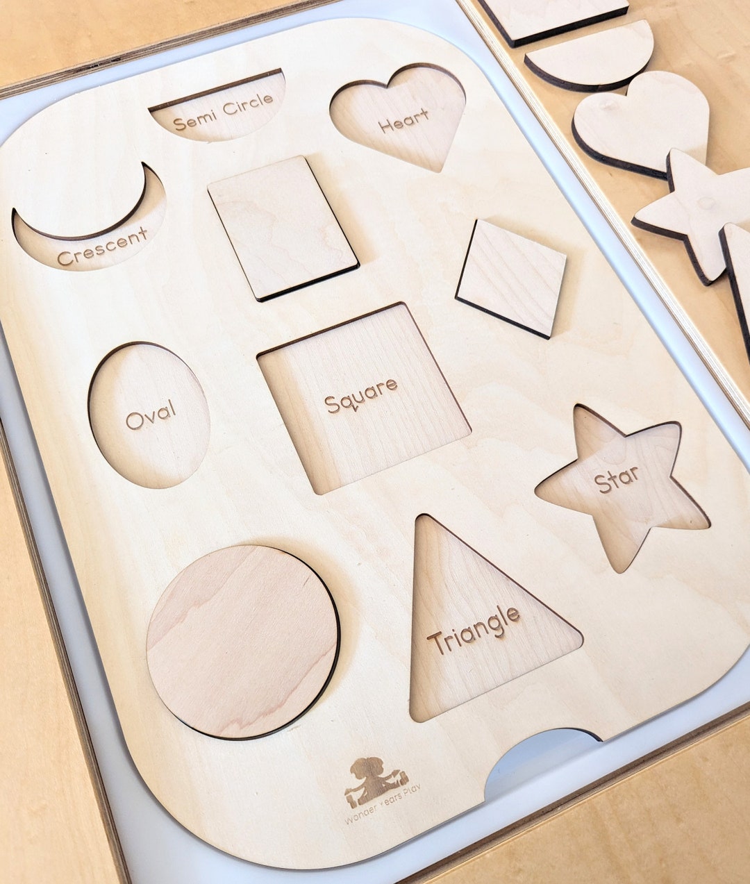 Shapes Flisat Insert / Wood Shapes Puzzle / Wooden Shapes Puzzle ...