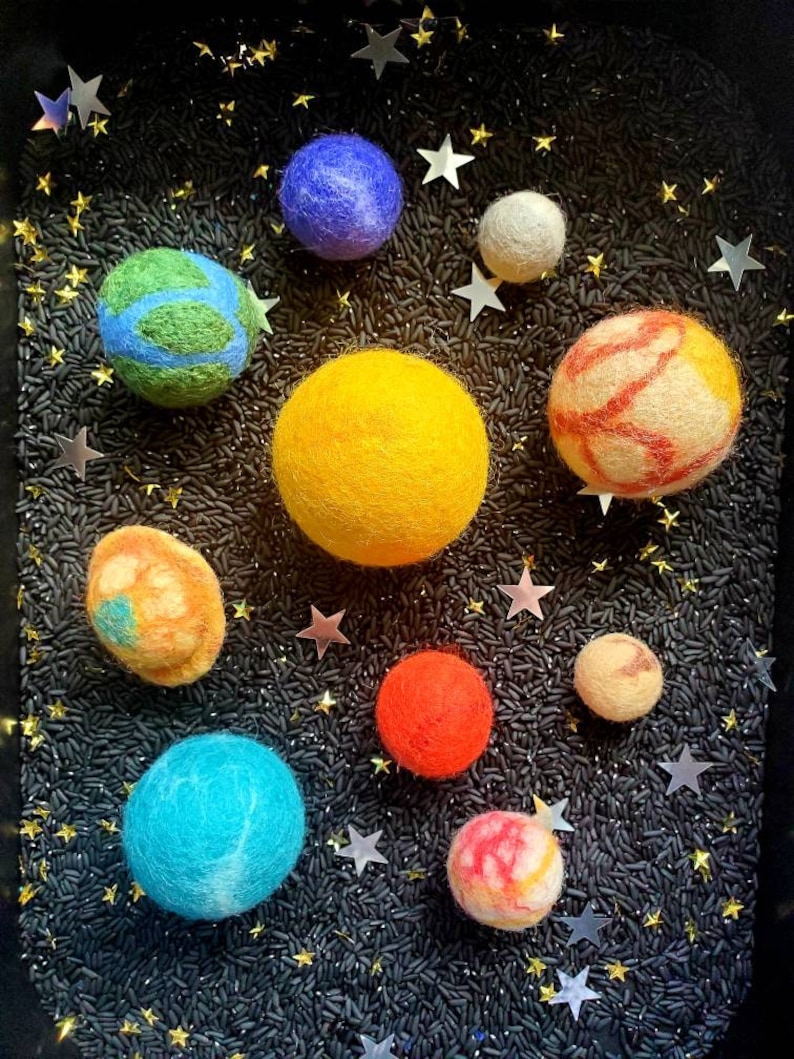 Felt Solar System Play Set / Felt Planets Loose Parts for Montessori ...