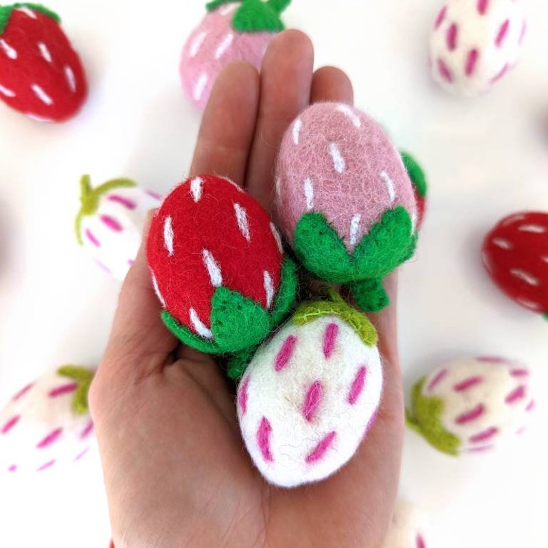 Felt Strawberry - Etsy