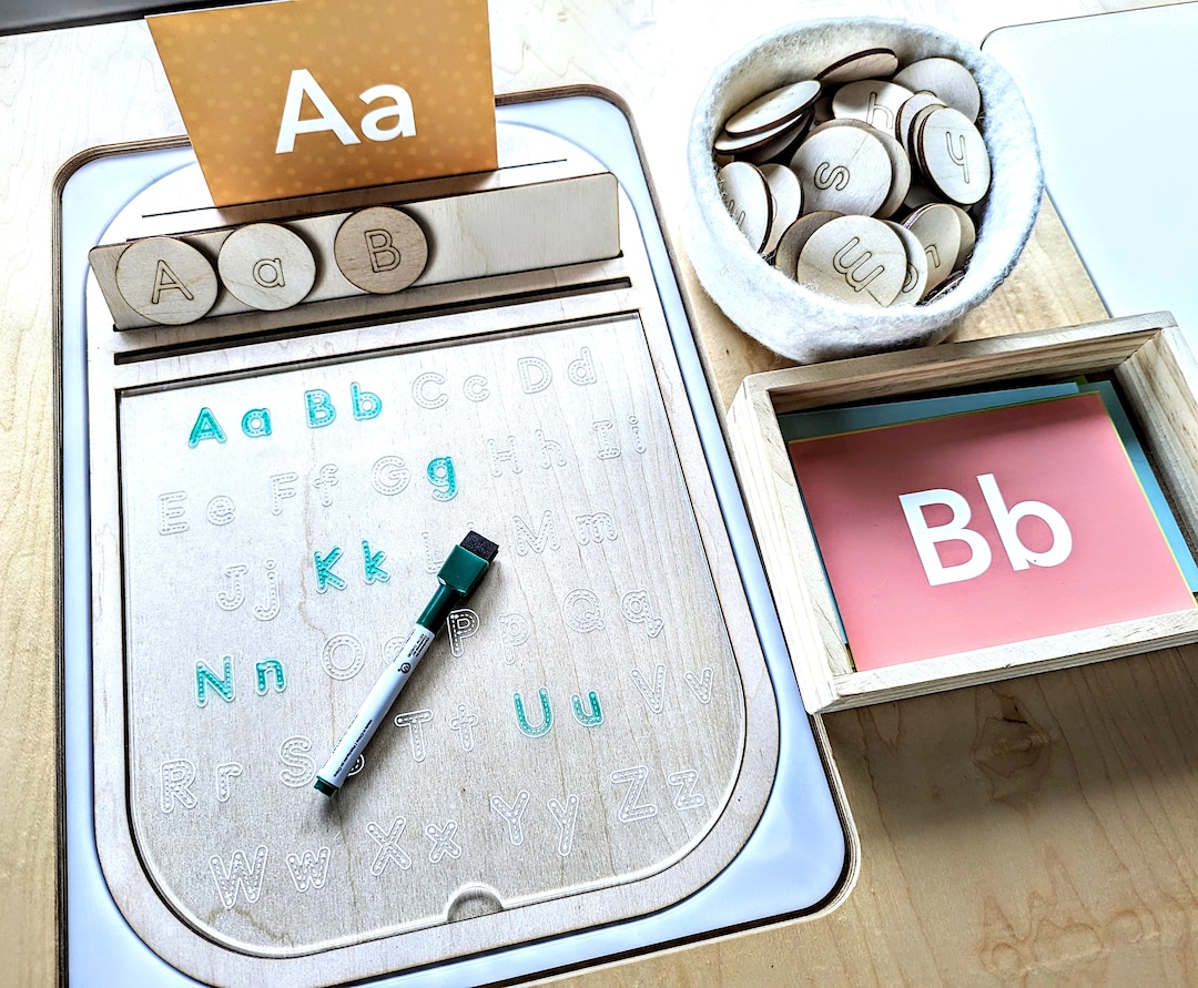 Letter Tracing Insert / Letter Tracing Board / Montessori Sand Tray ...