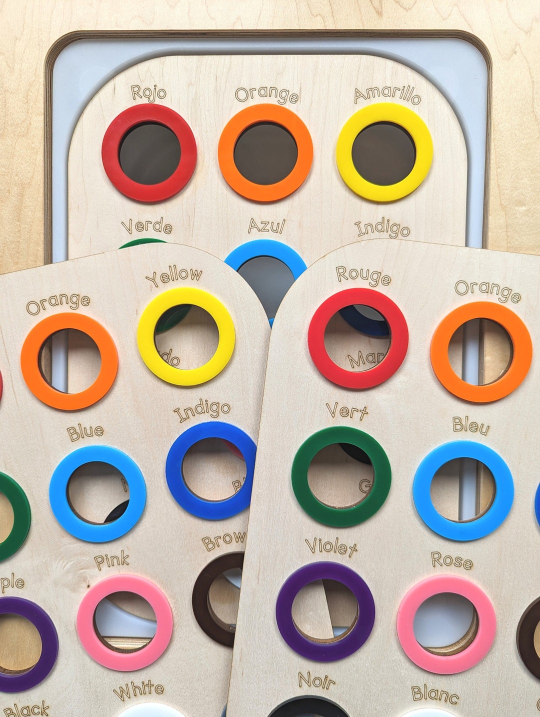 Learn My Colors Flisat Insert With Labels / Trofast Pom Pom Pusher ...
