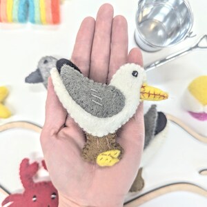 Felt Seagull Birds Male Female / Needle Felted Seagulls Pretend Play ...