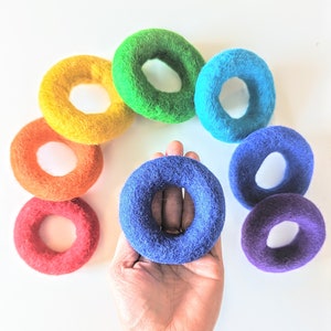 Large Felt Rings / Baby Toys / Felt Rings / Toy Rings / Montessori ...