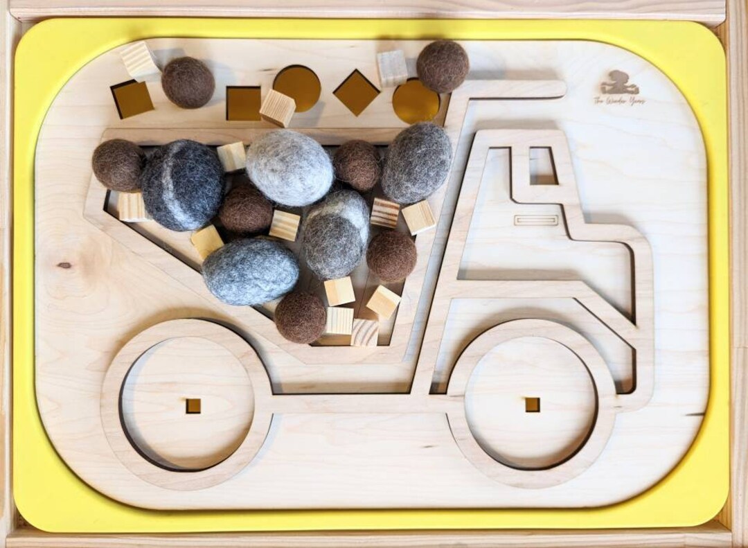 Flisat Dump Truck Insert / Dump Truck Wooden Sensory Puzzle ...