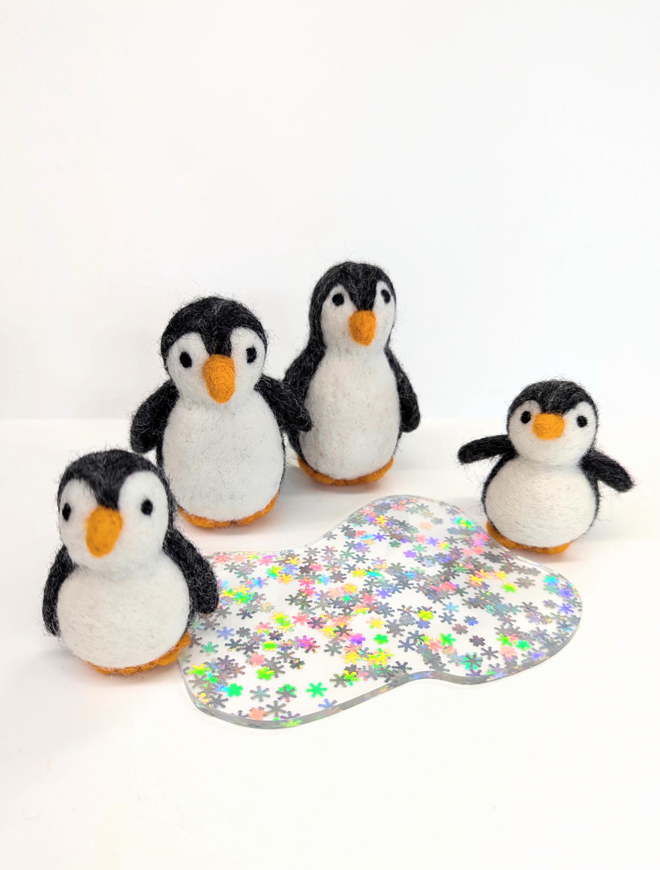 Felt Penguins Family Loose Parts for Arctic Sensory Play / Needle ...