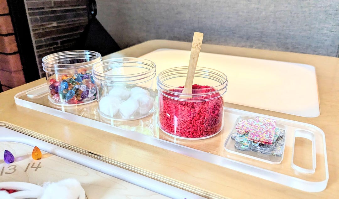 Sensory Play Tinker Tray / Loose Parts Storage Tray / Acrylic Sensory ...