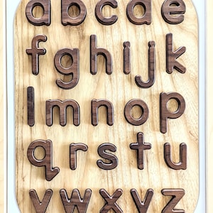 Abc Lowercase Alphabet Puzzle Ash Wood Flisat Insert / Wooden ...