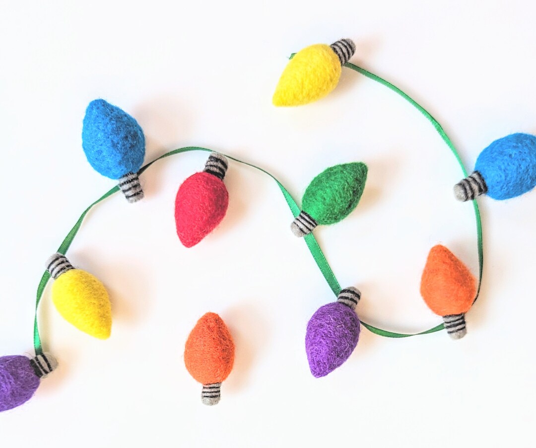 Felt Christmas Bulbs / Felt Christmas Lights / Felt Lightbulbs / Felt ...
