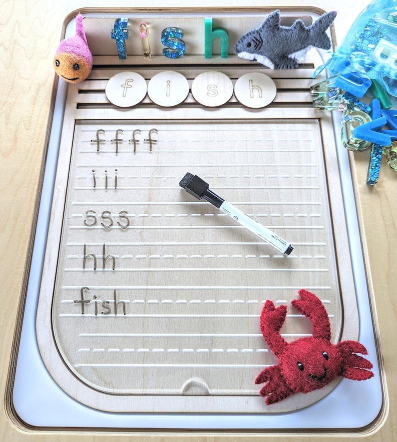 Flisat Sand Tray Learn My Letters Set / Letter Tracing Board ...