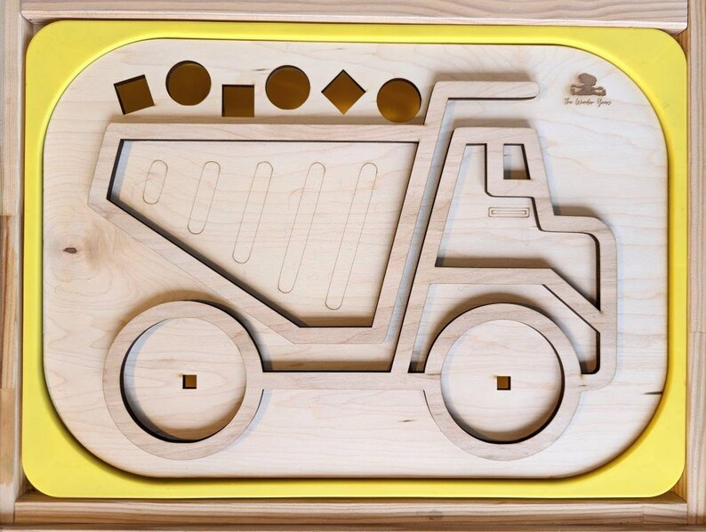 Flisat Dump Truck Insert / Dump Truck Sensory Puzzle / - Etsy