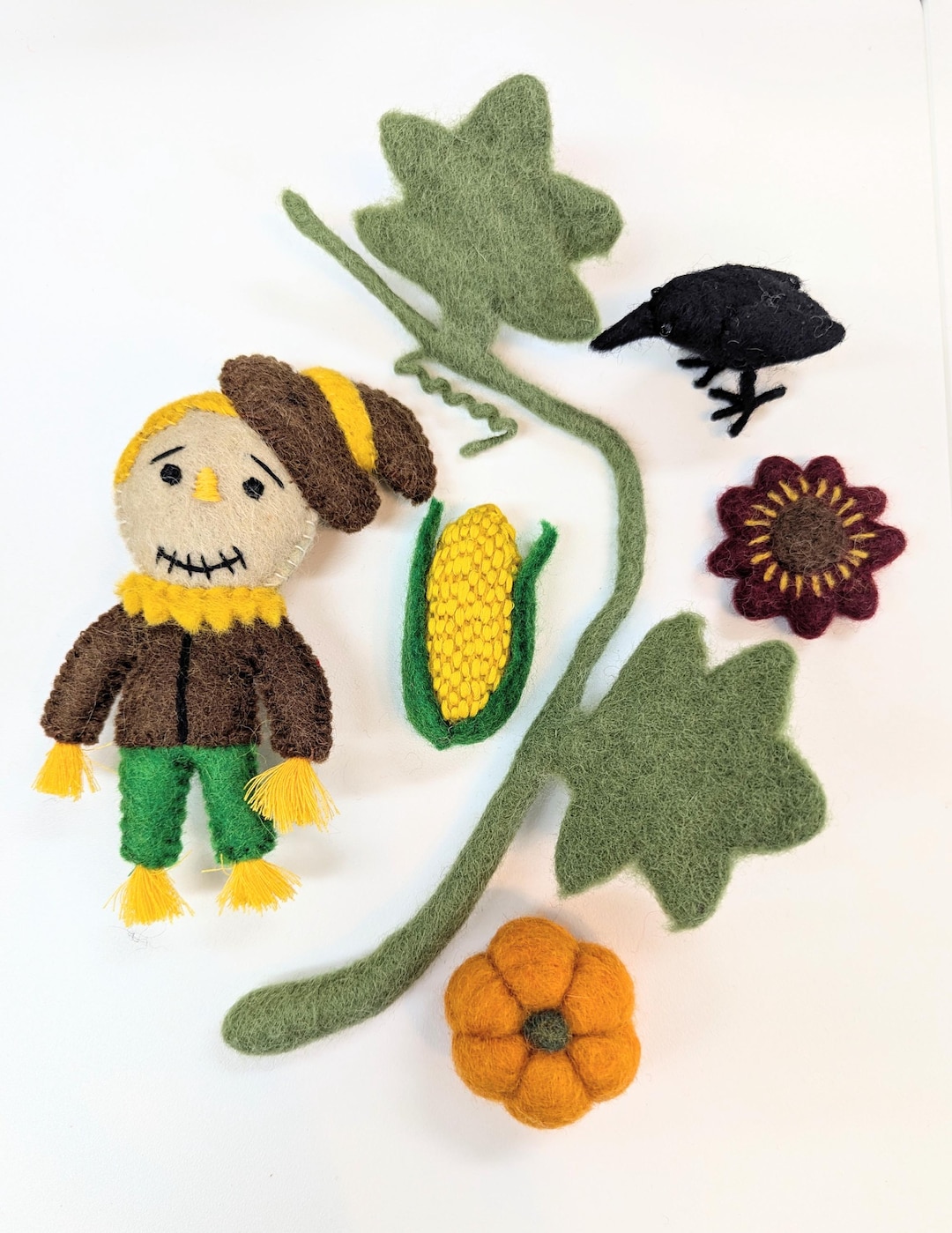 Felt Scarecrow Sensory Play Set / Fall Halloween Felted Scarecrow Toy ...