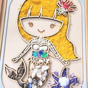 Flisat Mermaid Insert / Mermaid Sensory Puzzle / Mermaid Sensory Bin ...