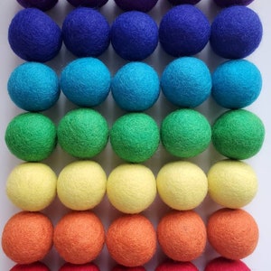 Large Felt Balls / Large Rainbow Balls / Large Wool Balls / - Etsy