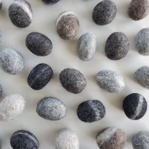 Felt River Rocks Loose Parts / Needle Felted Stones for Sensory Play ...