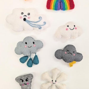 Felt Weather Set / Felted Weather Chart / Montessori Weather Set ...