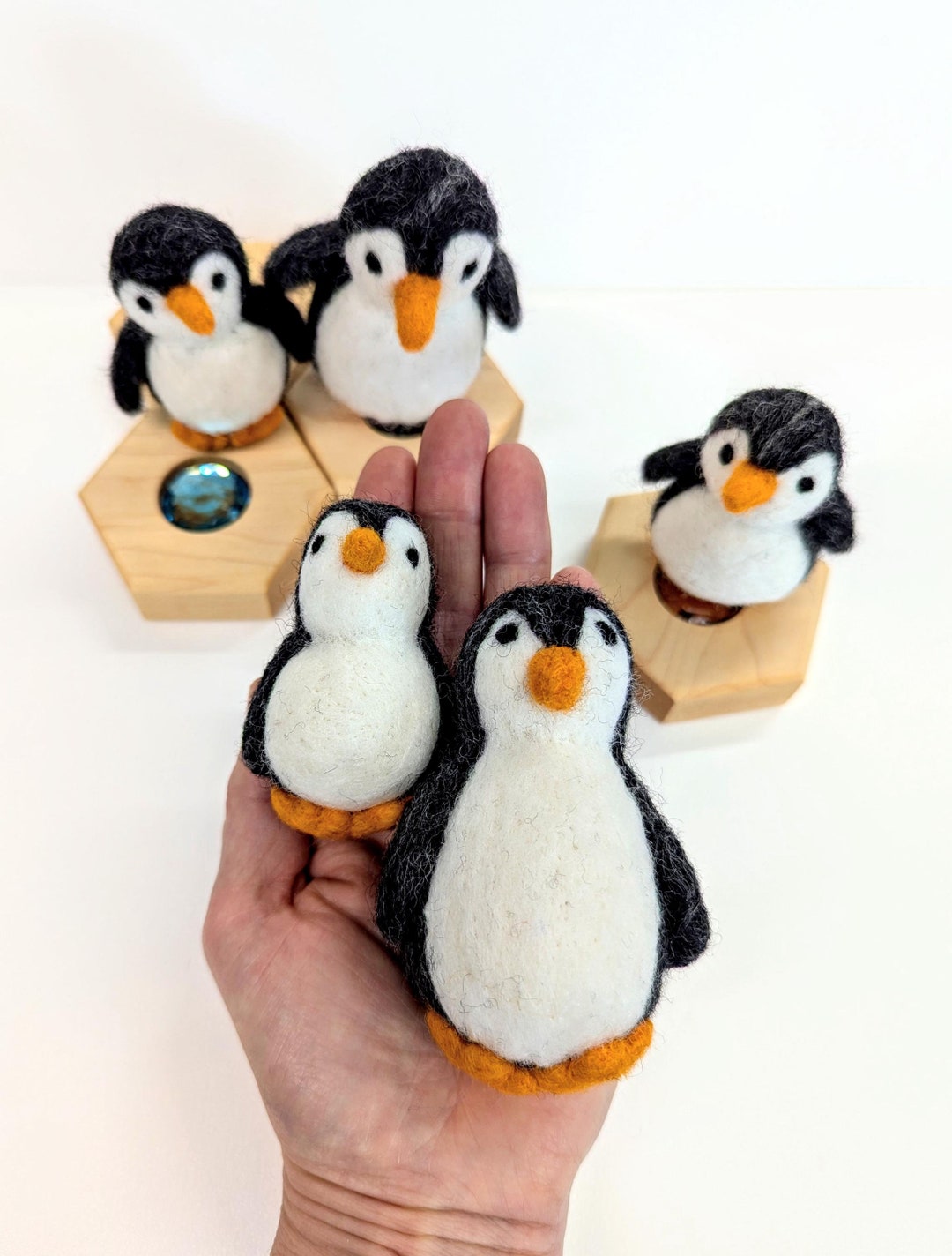 Felt Penguins Family Loose Parts for Arctic Sensory Play / Needle ...