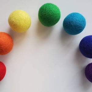 Large Felt Balls / Large Rainbow Balls / Large Wool Balls / - Etsy