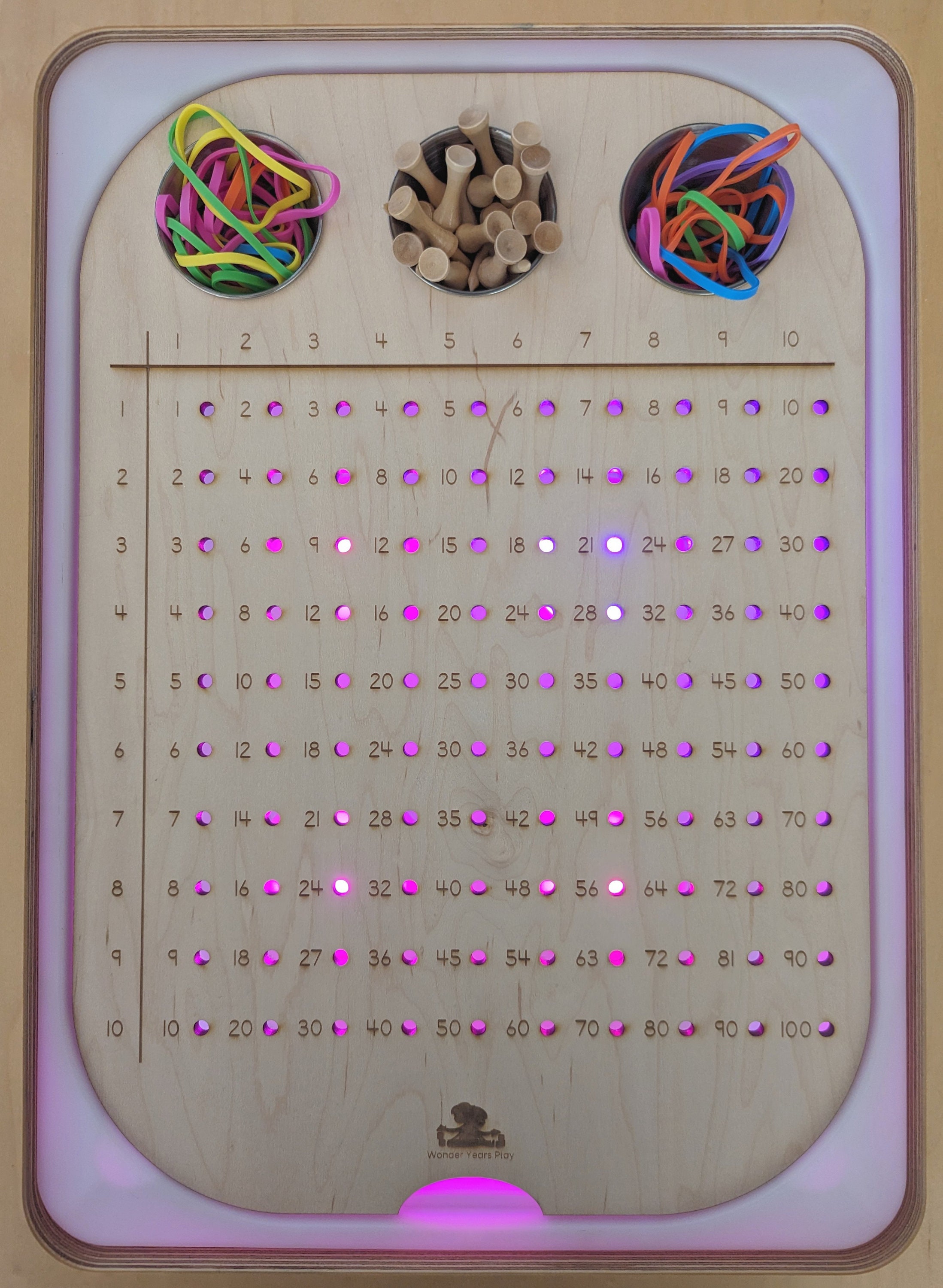 Flisat Multiplication Table Pegboard / Math Number Chart ...