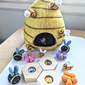 Felt Beehive / Montessori Beehive / Beehive Toy / Bee Sensory Bin / Bee ...